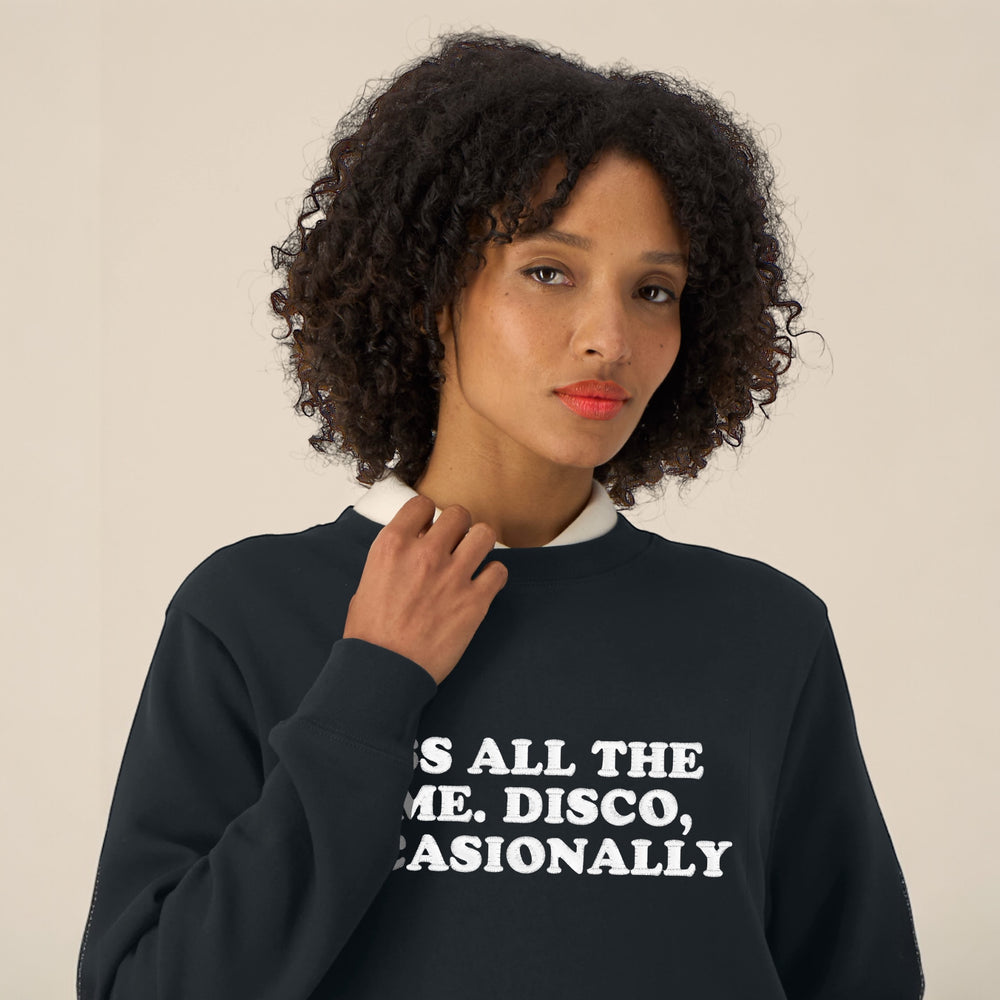 Unisex 'KISS ALL THE TIME. DISCO, OCCASIONALLY' embroidered organic co